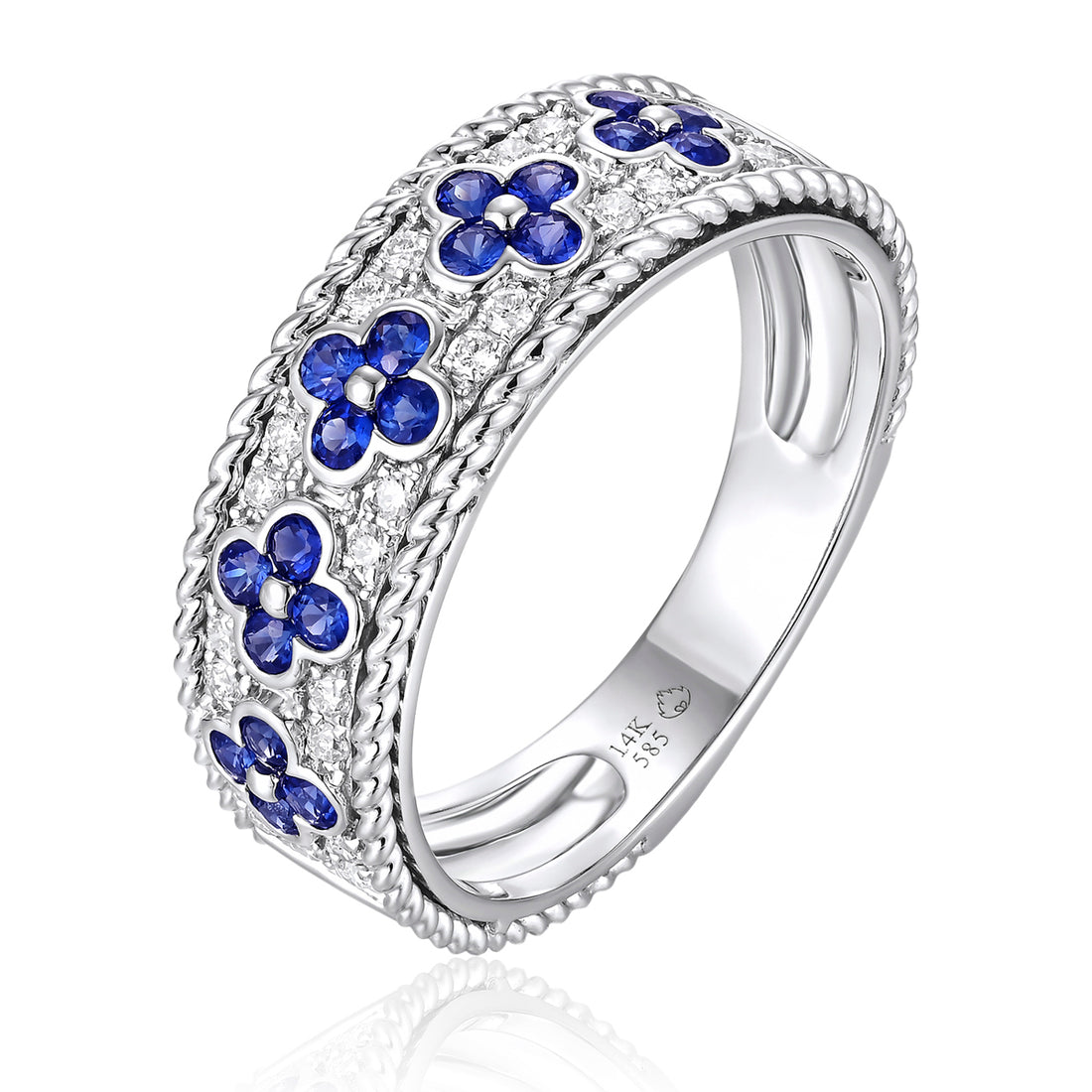 Braided Halo Clover Ring – Luvente