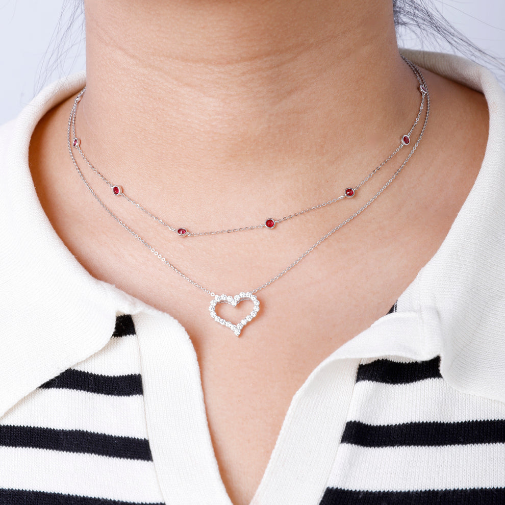 Gem Bezel Necklace – Luvente