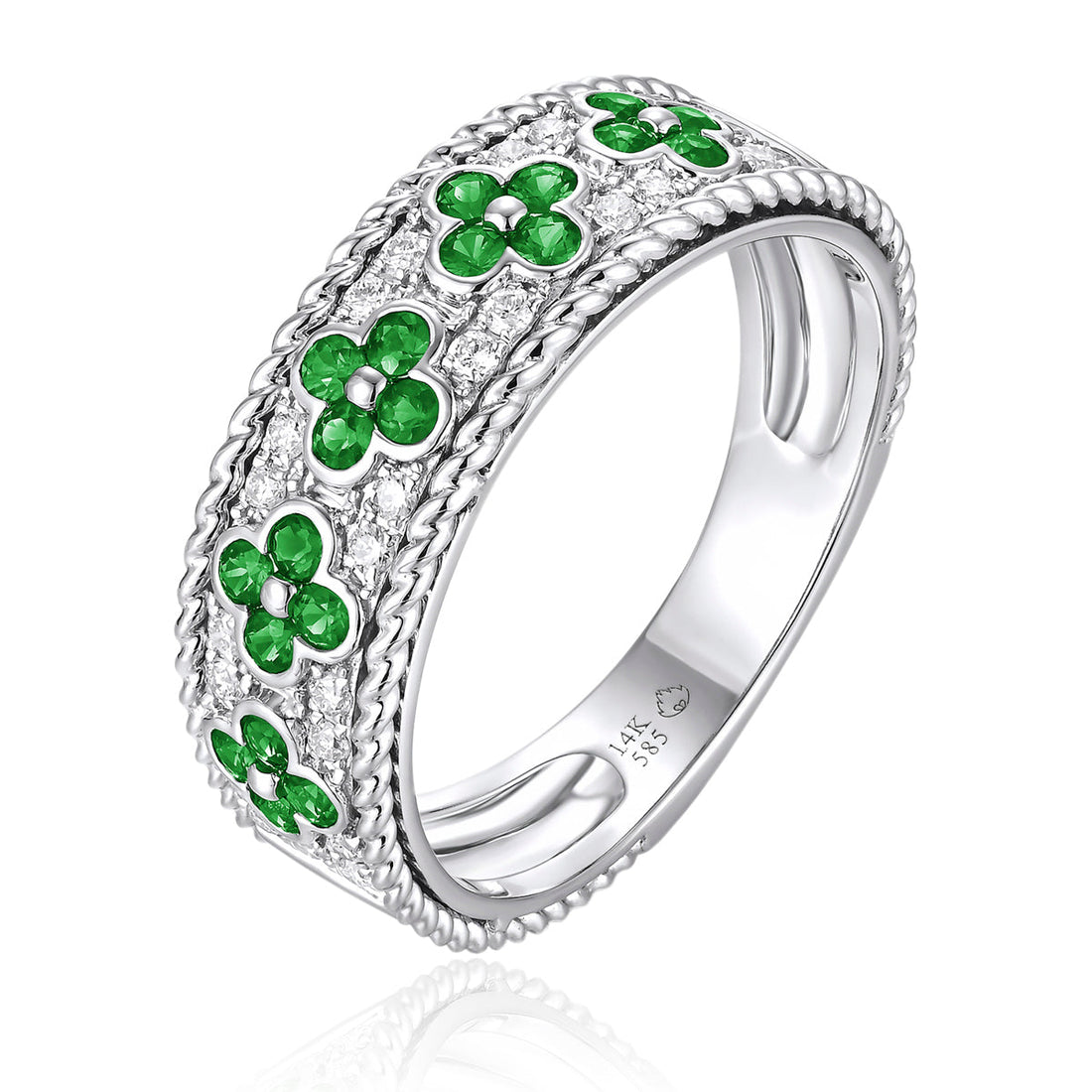 Braided Halo Clover Ring – Luvente