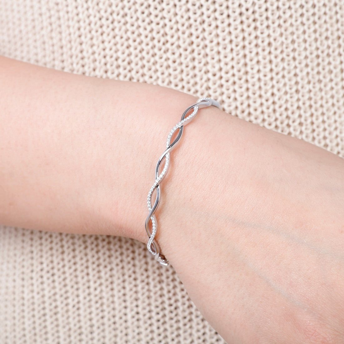 Infinity Diamond Bangle – Luvente
