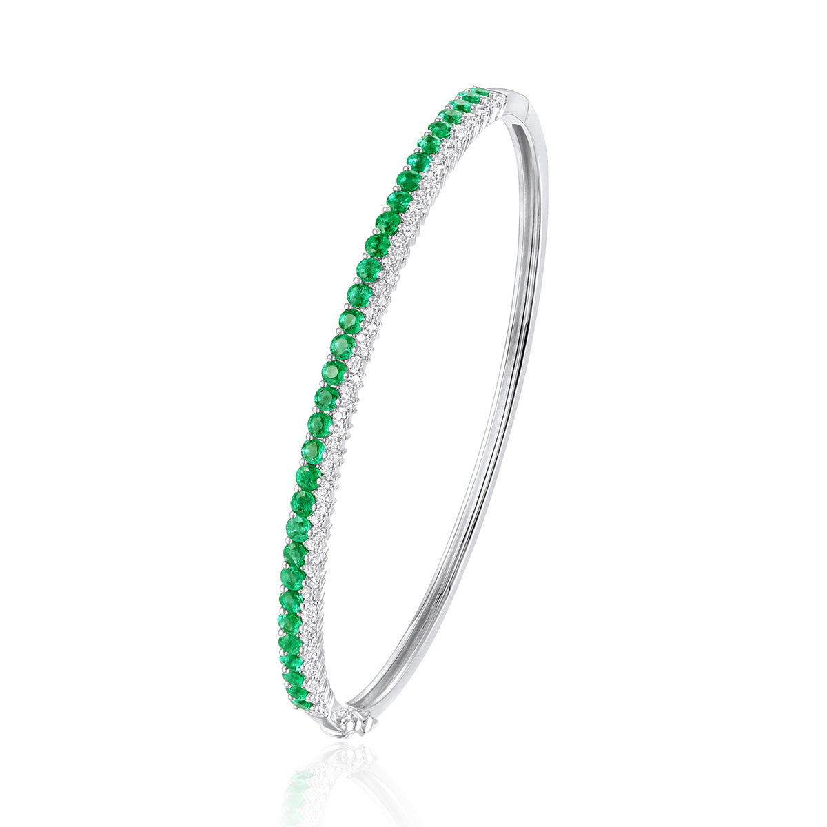Classic Two Tone Bangle - Jewelry with Precious Stones – Luvente