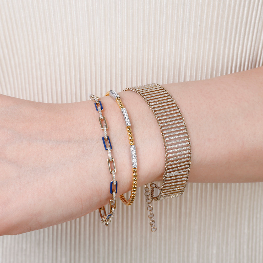 Diamond Pave Station Bar Bangle – Luvente