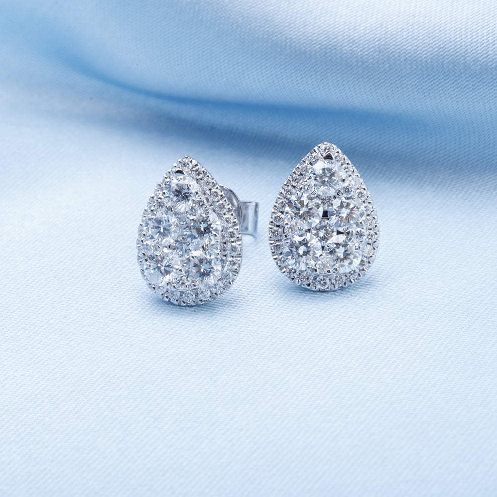 Teardrop Cluster Studs – Luvente