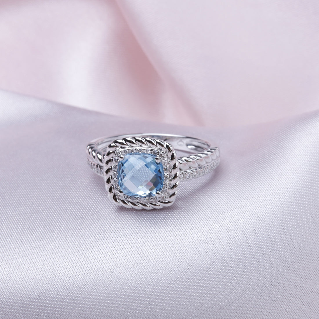 Pave Braided Halo Ring – Luvente