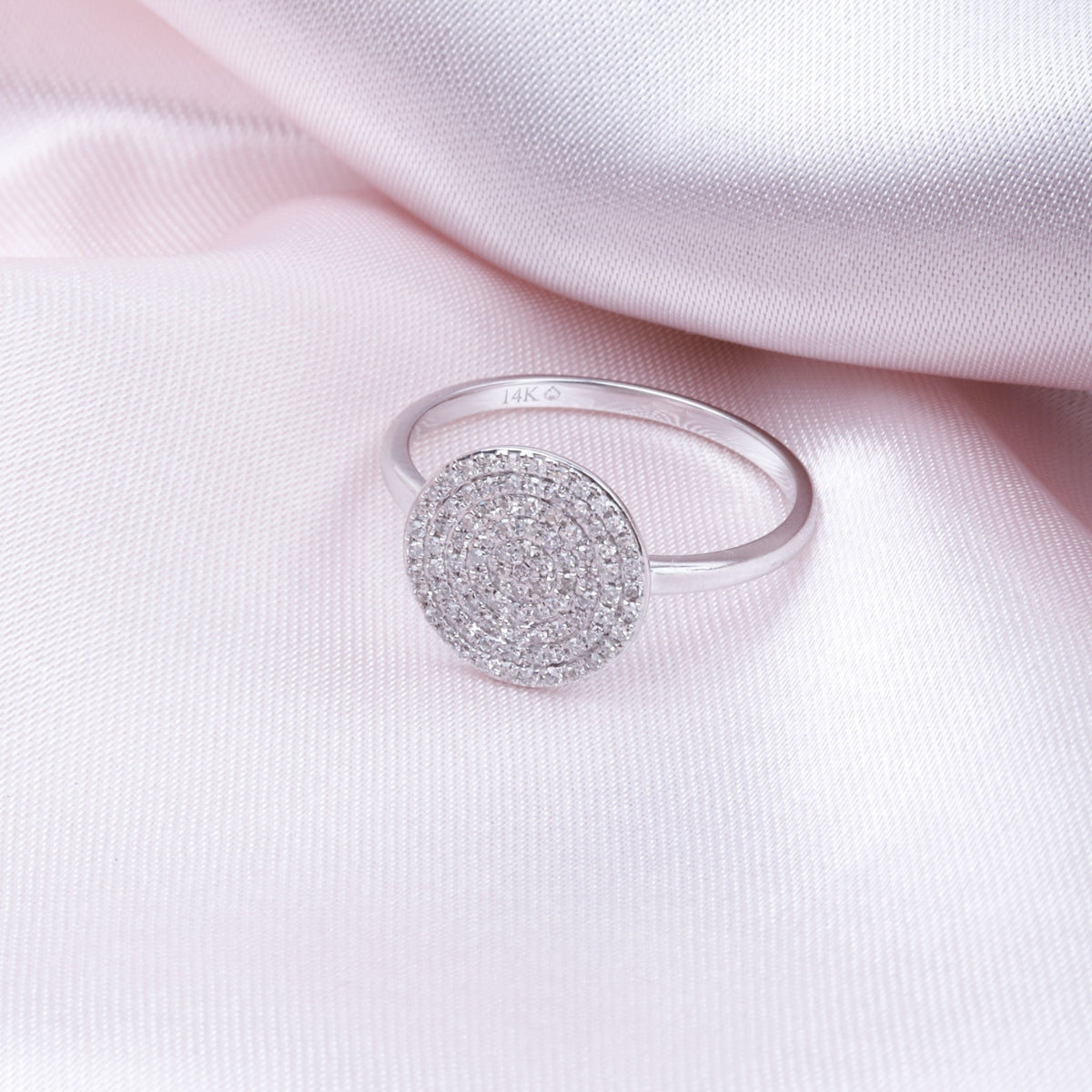 Round Pave Diamond Ring – Luvente