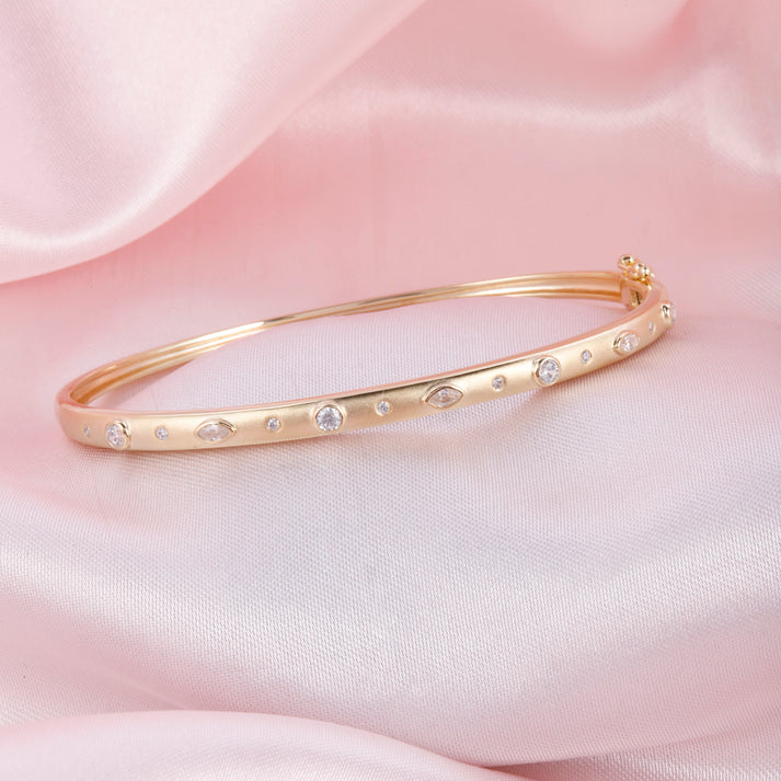 Matte Gold Layering Bangle – Luvente