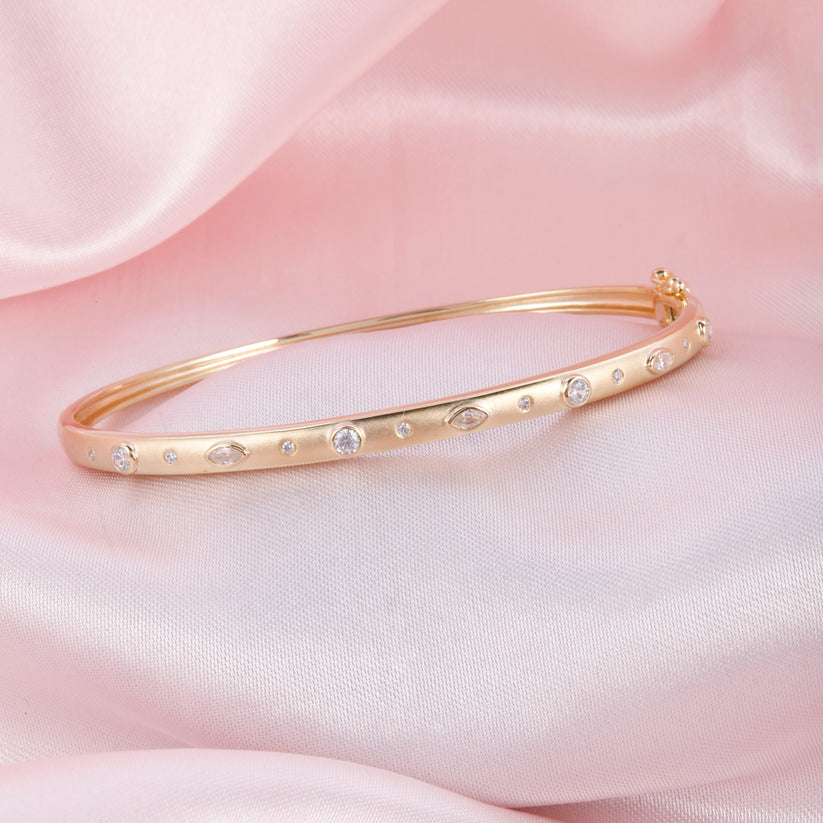 Matte Gold Layering Bangle – Luvente