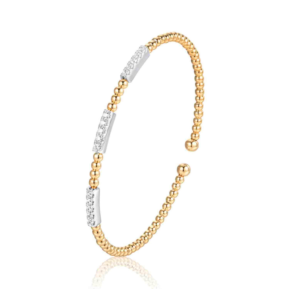 Diamond Pave Station Bar Bangle – Luvente