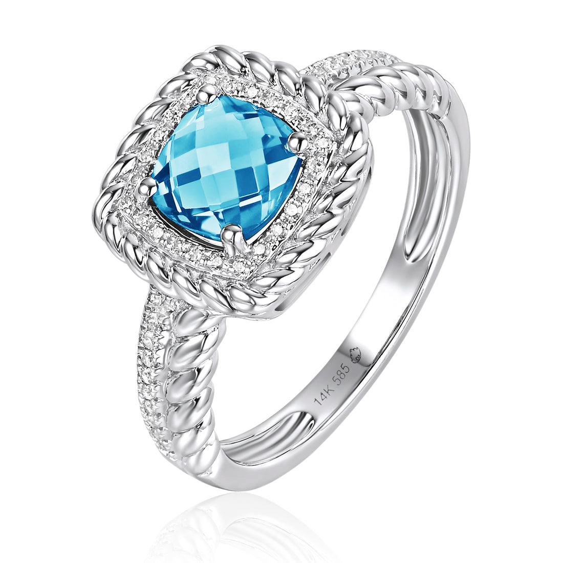 Pave Braided Halo Ring – Luvente