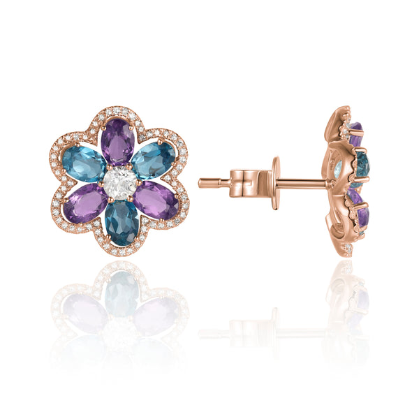 Halo Flower Studs – Luvente