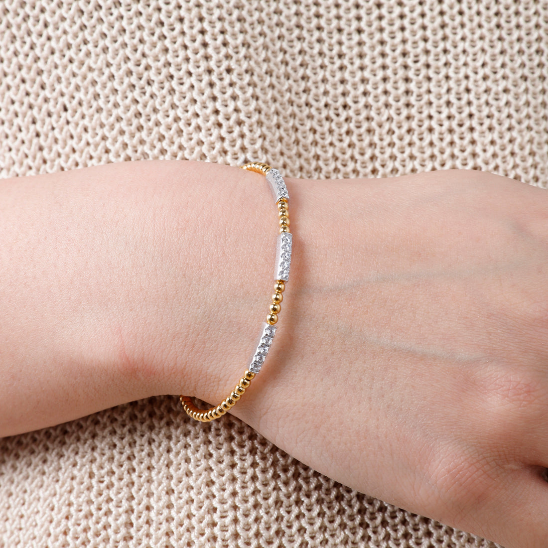 Diamond Pave Station Bar Bangle – Luvente