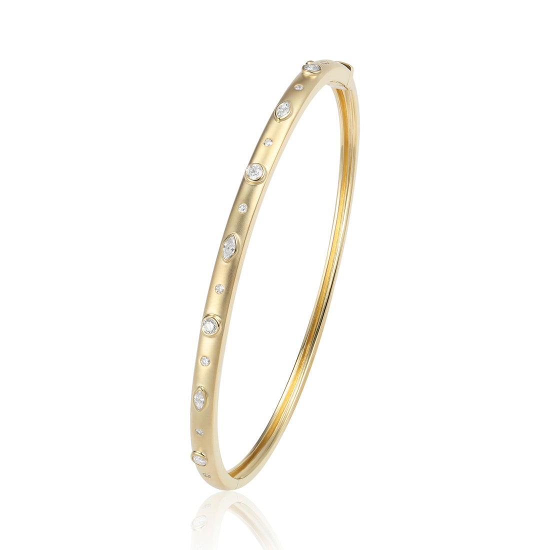 Matte Gold Layering Bangle – Luvente
