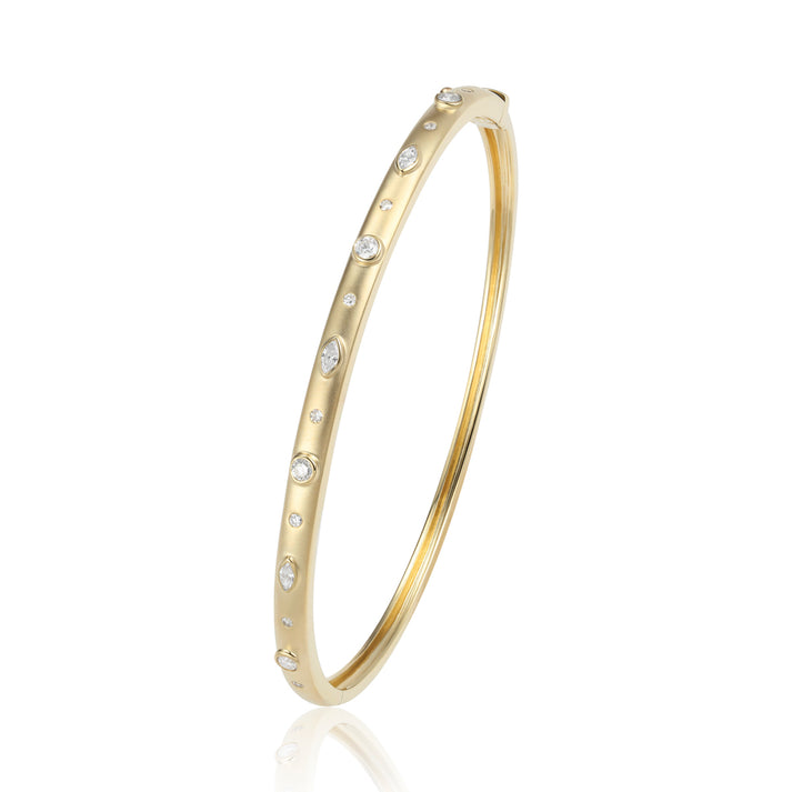 Matte Gold Layering Bangle – Luvente