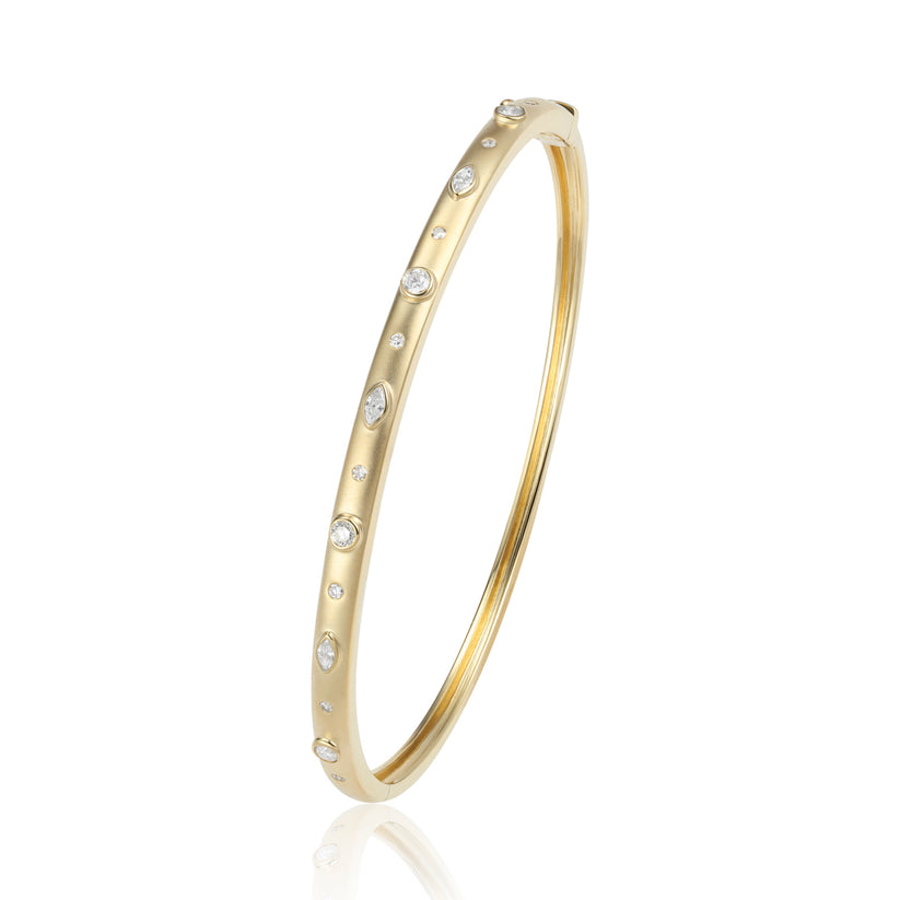 Matte Gold Layering Bangle – Luvente