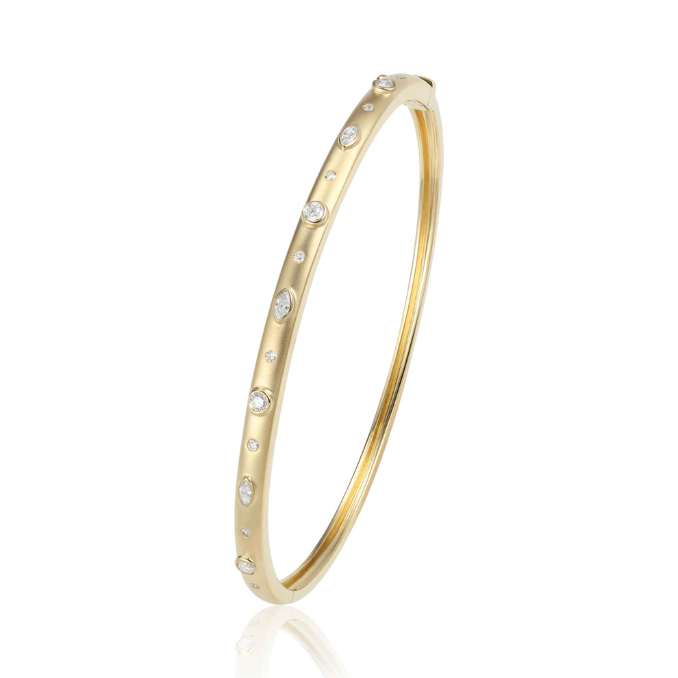 Matte Gold Layering Bangle – Luvente